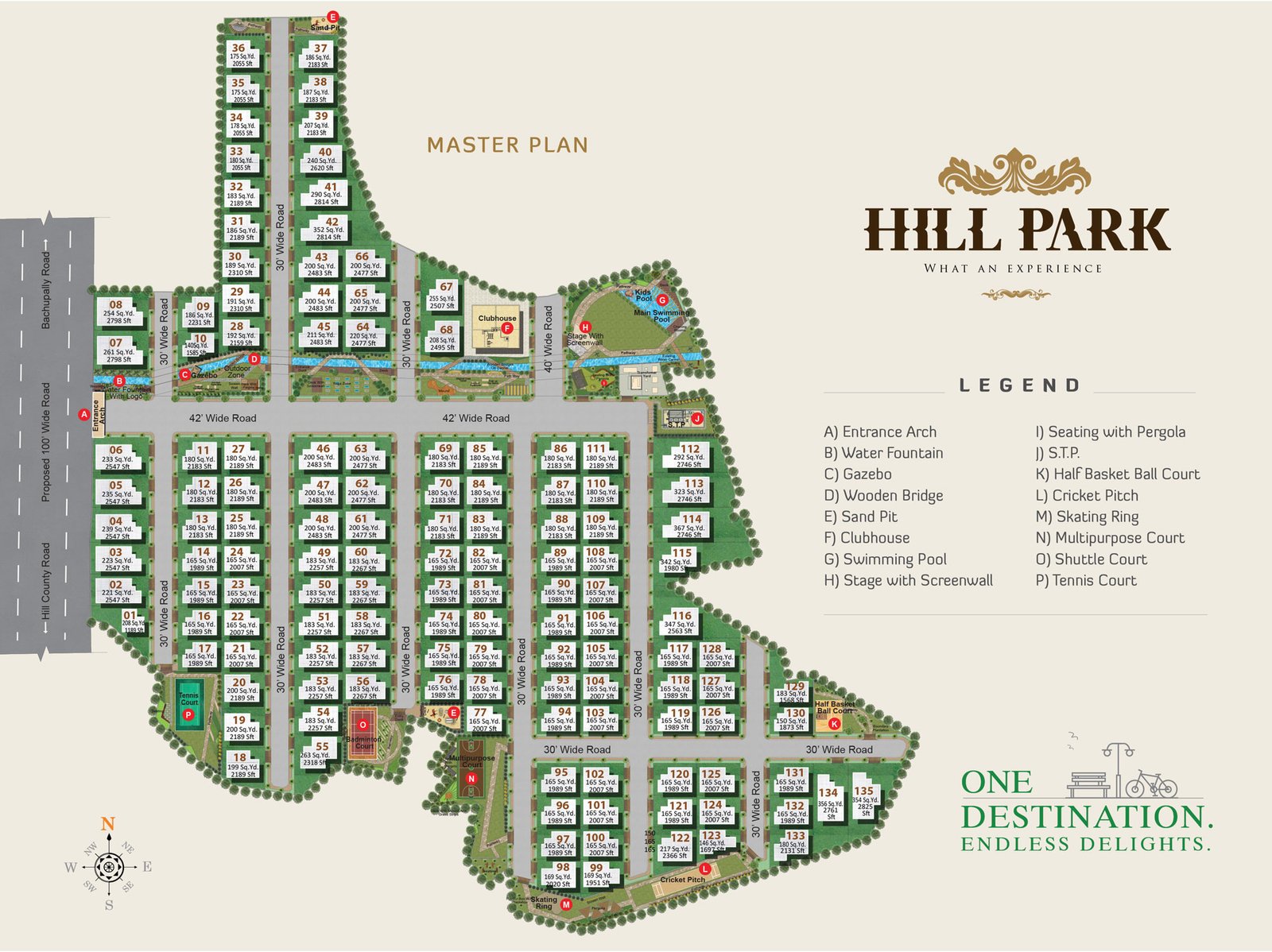 Layout of Hill Park Villa | Srinidhi Projects